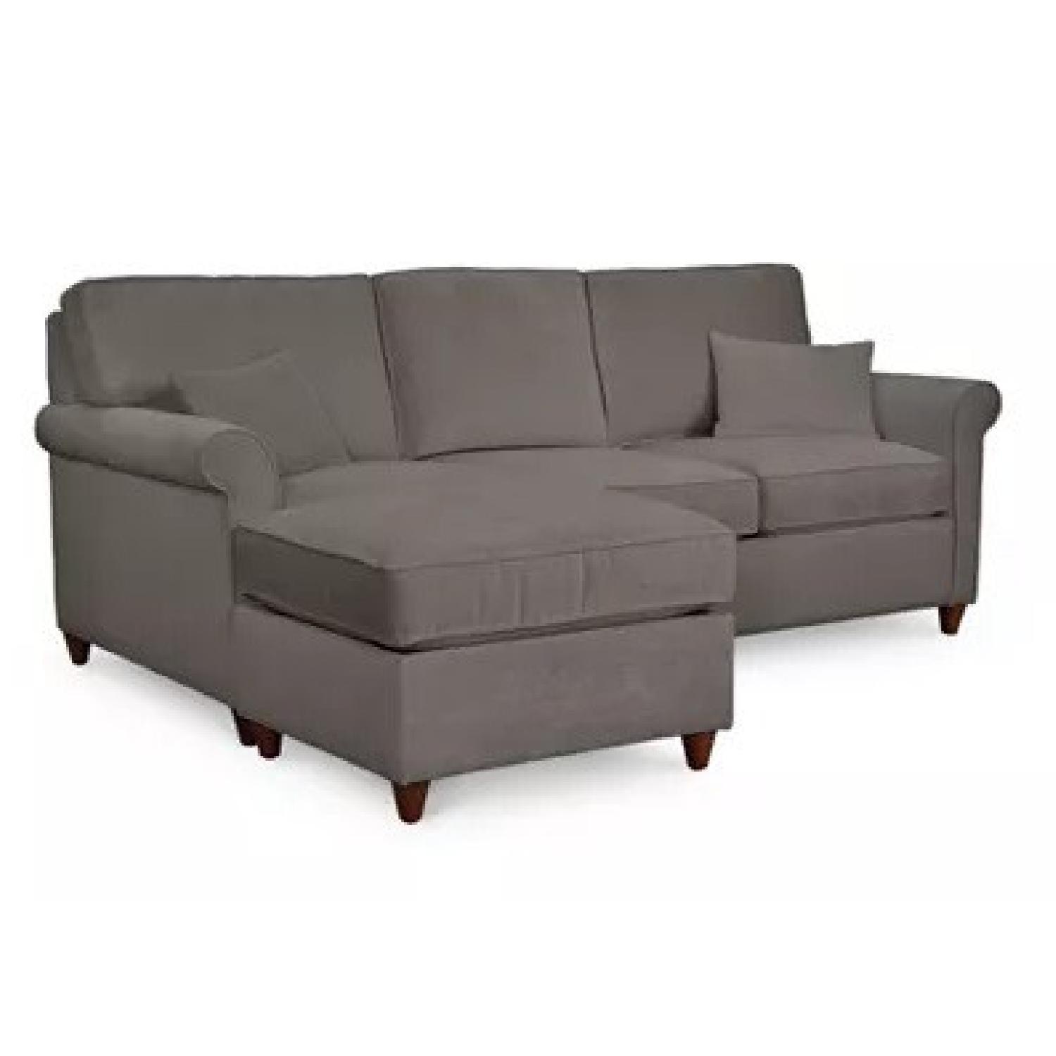 Macy's Reversible Chaise Sectional Sofa - AptDeco