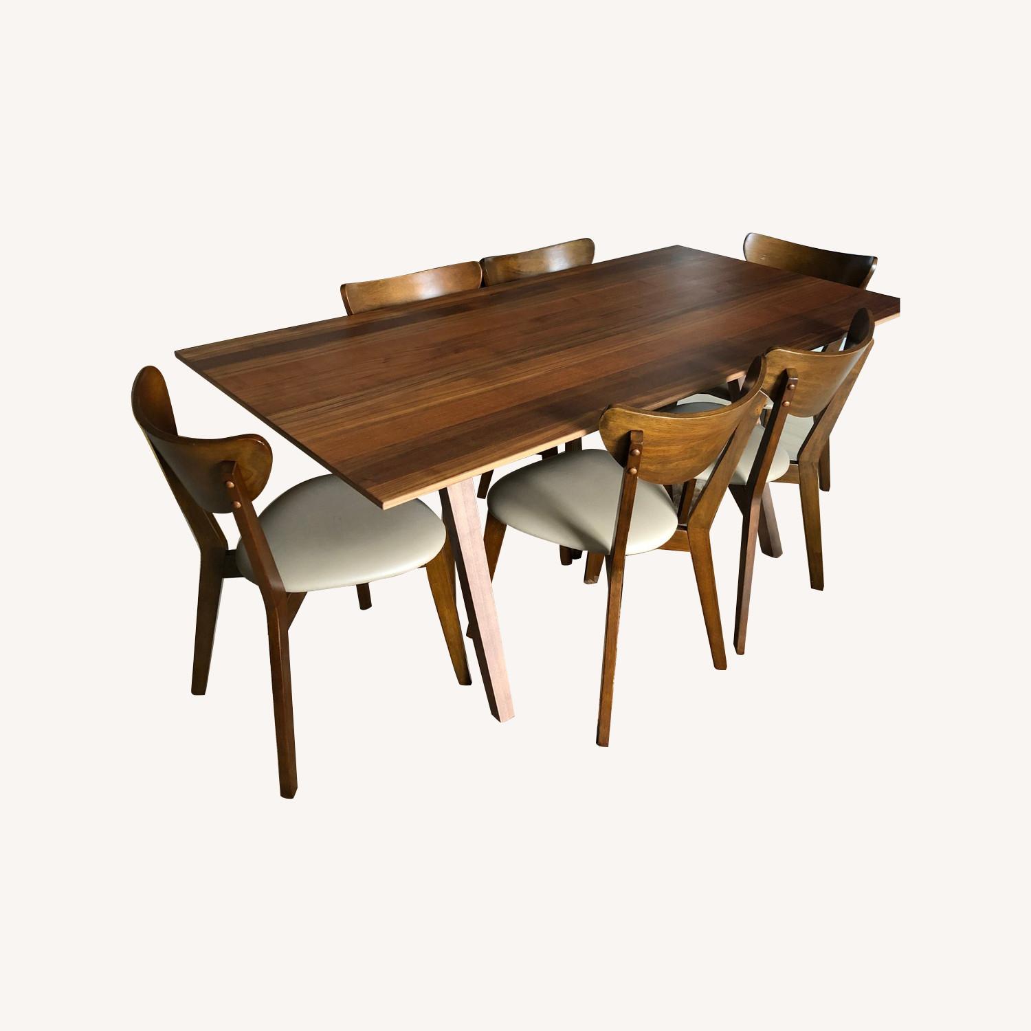 IKEA Modern Rectangle Dining Table + 6 Chairs - AptDeco