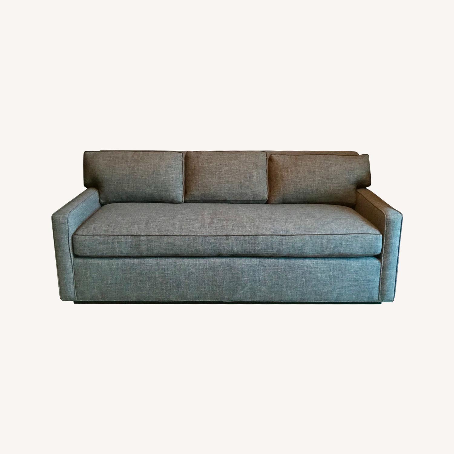 Custom Luxury Dark Grey Fabric Queen Sleeper Sofa - AptDeco