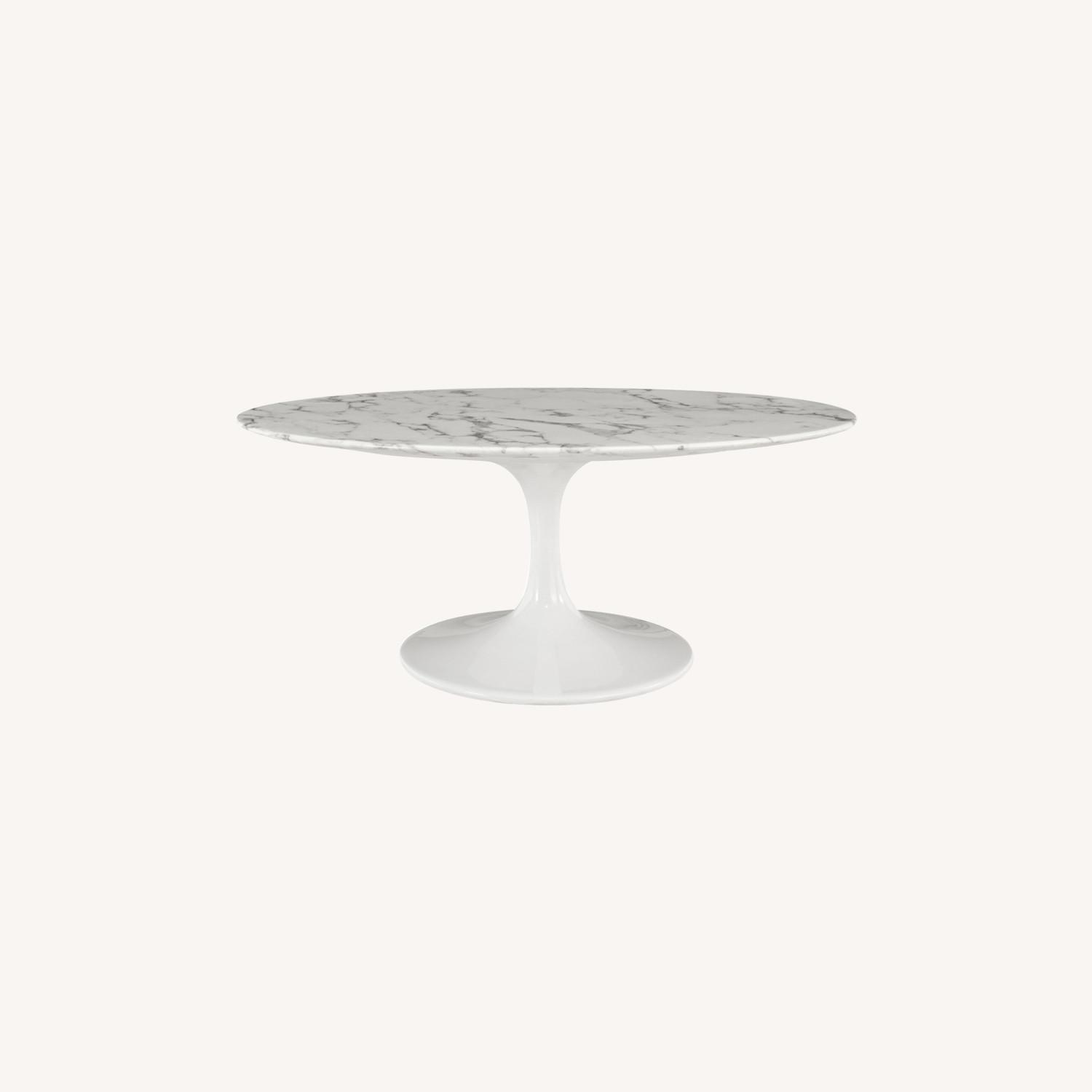 Modway Lippa Oval-Shaped Artificial Marble Table - AptDeco