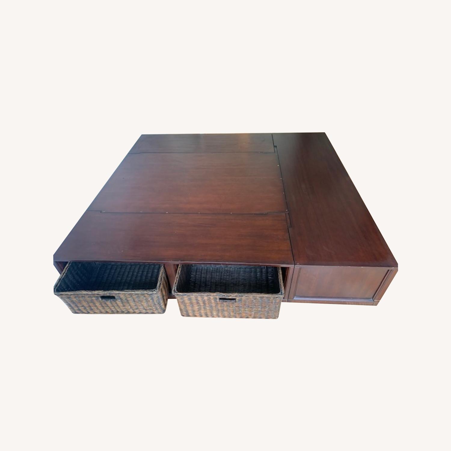 Pottery Barn Storage Bed with Baskets - AptDeco