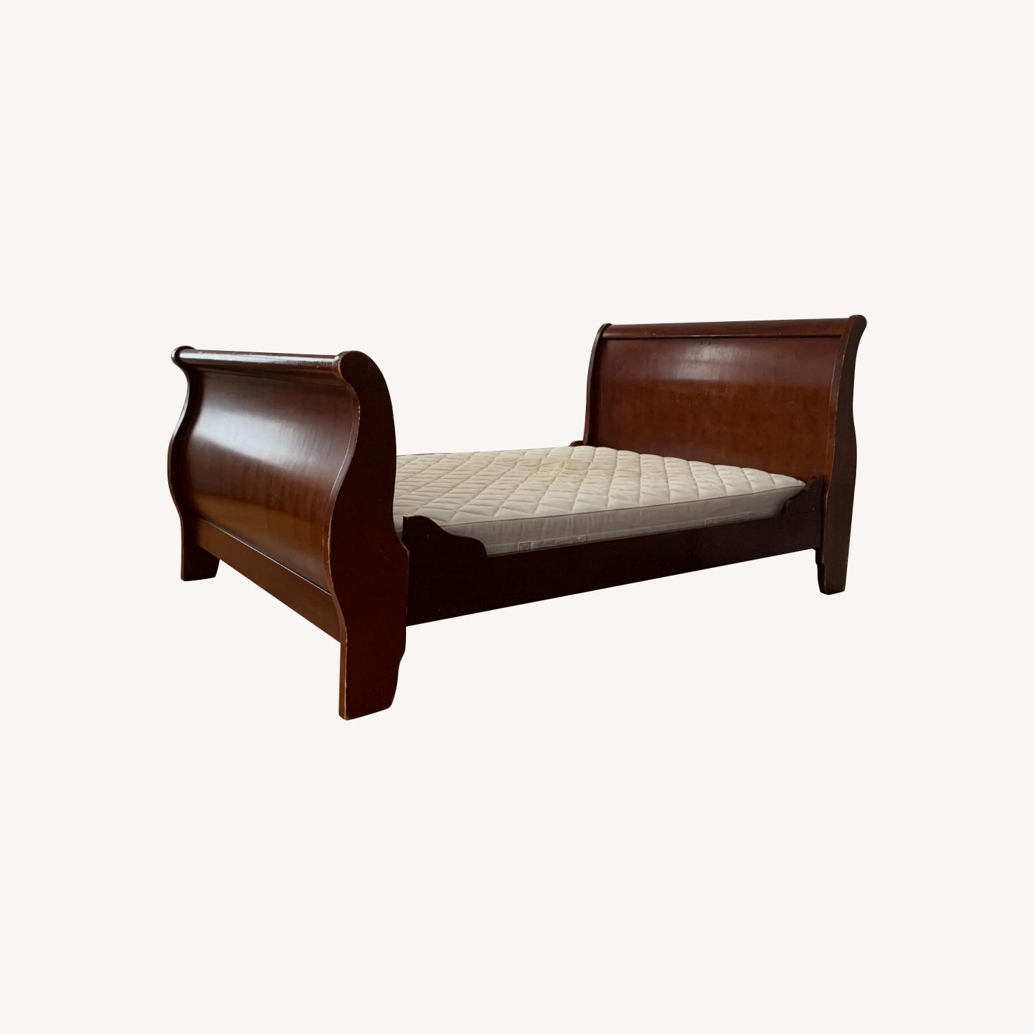 Pottery Barn Solid Wood Sleigh Bed - AptDeco