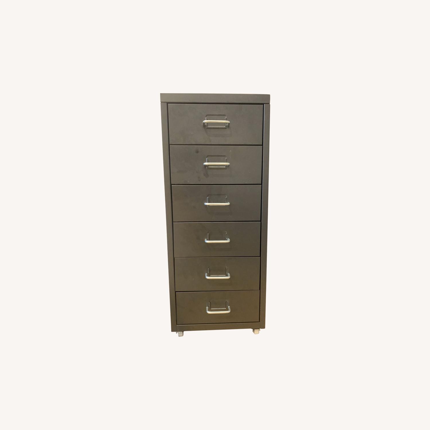 IKEA Black Drawer Unit On Casters - AptDeco