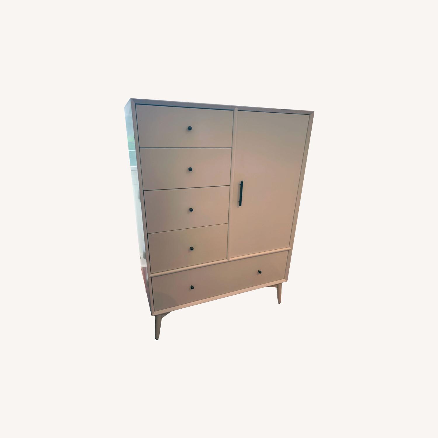 West Elm Mid Century Chifforobe Wardrobe White - AptDeco