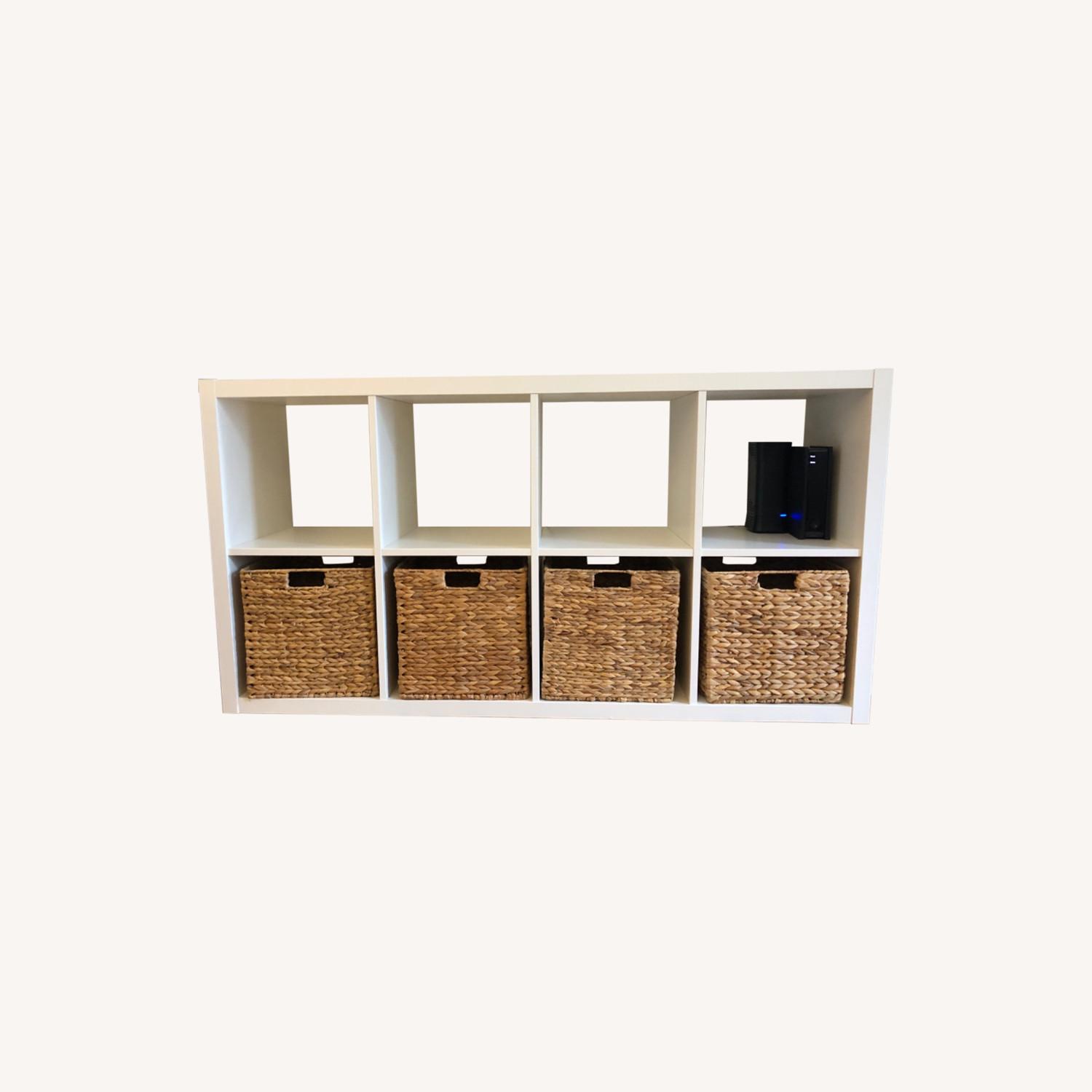 IKEA kallax Bookcase with Storage Baskets - AptDeco