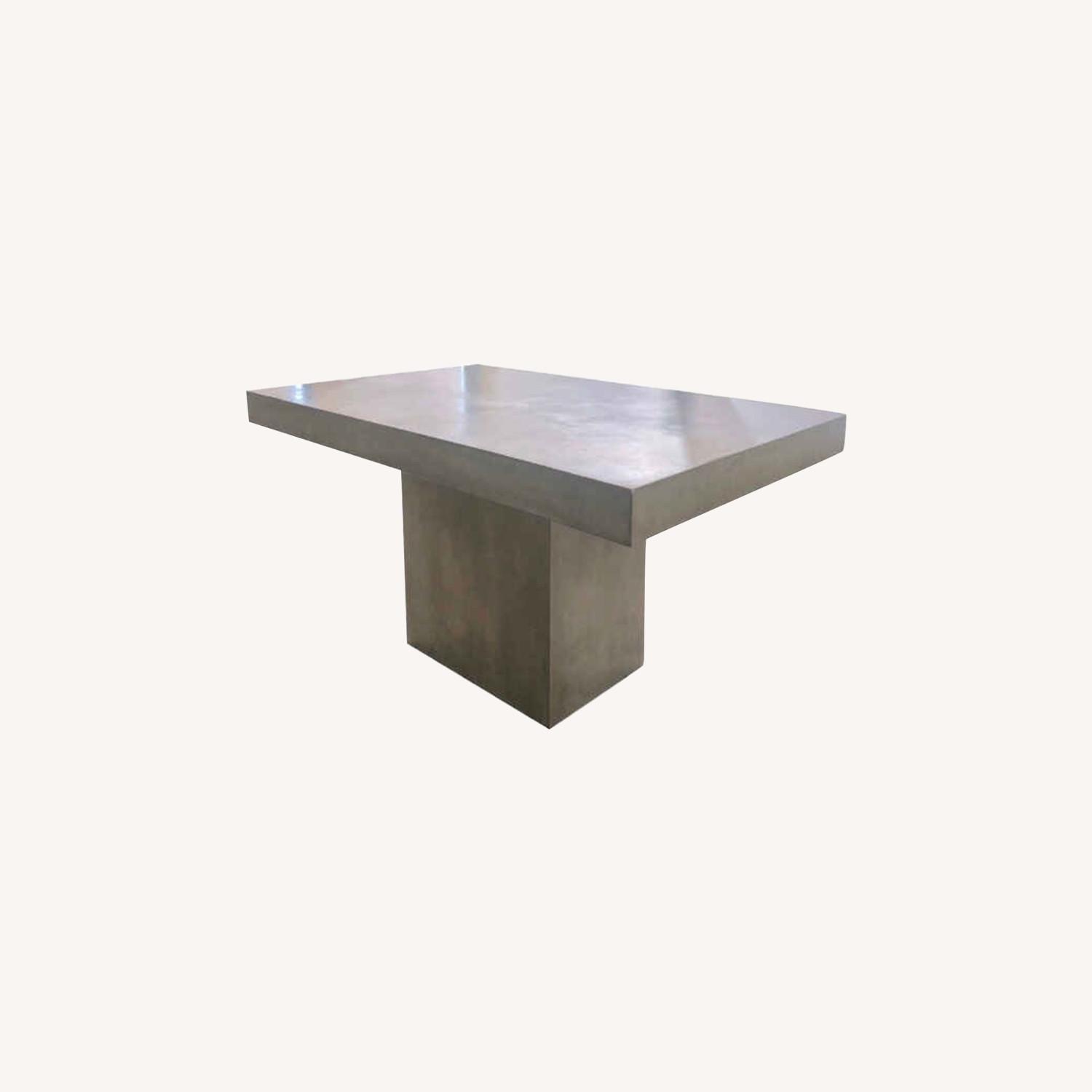 CB2 Stone Table and Bench Set - AptDeco