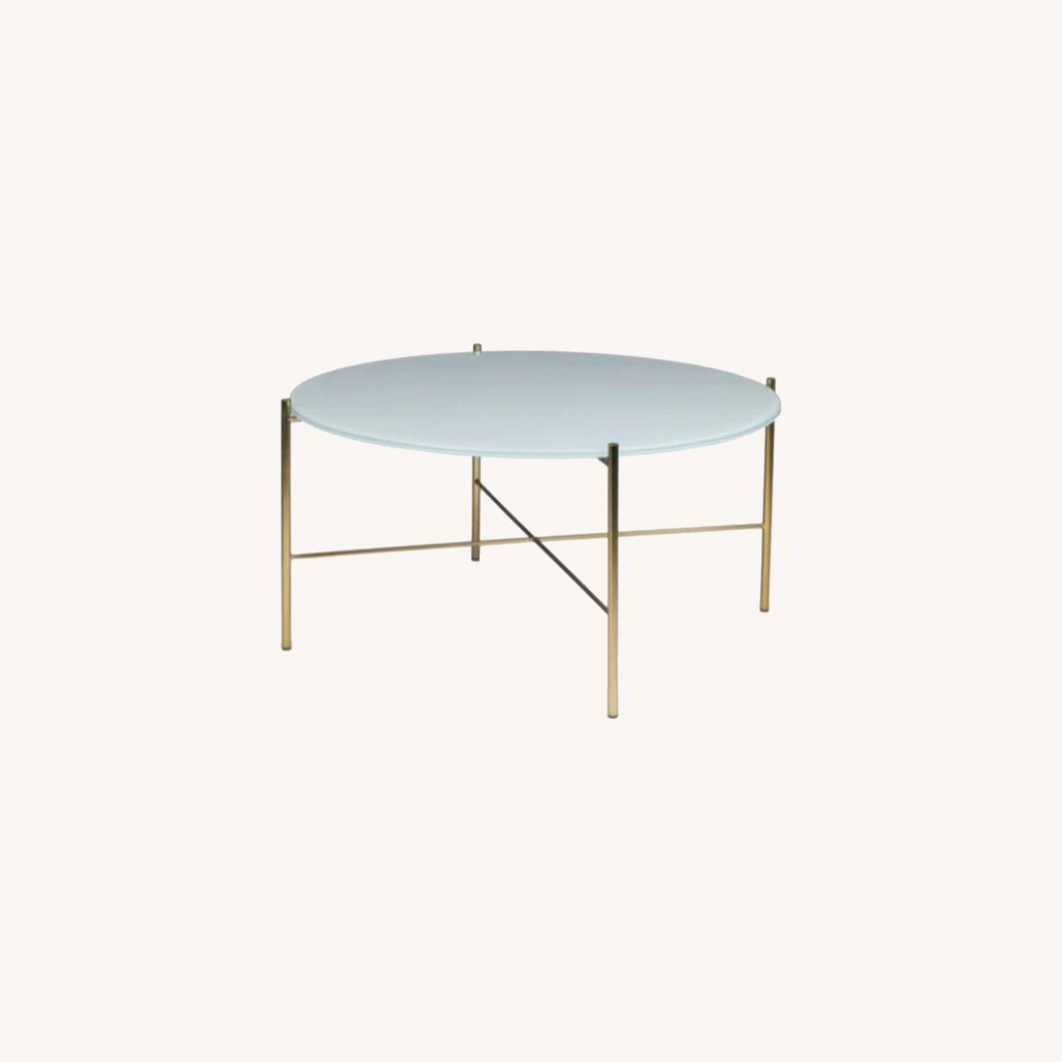 Article Silicus Light Gray Round Coffee Table - AptDeco