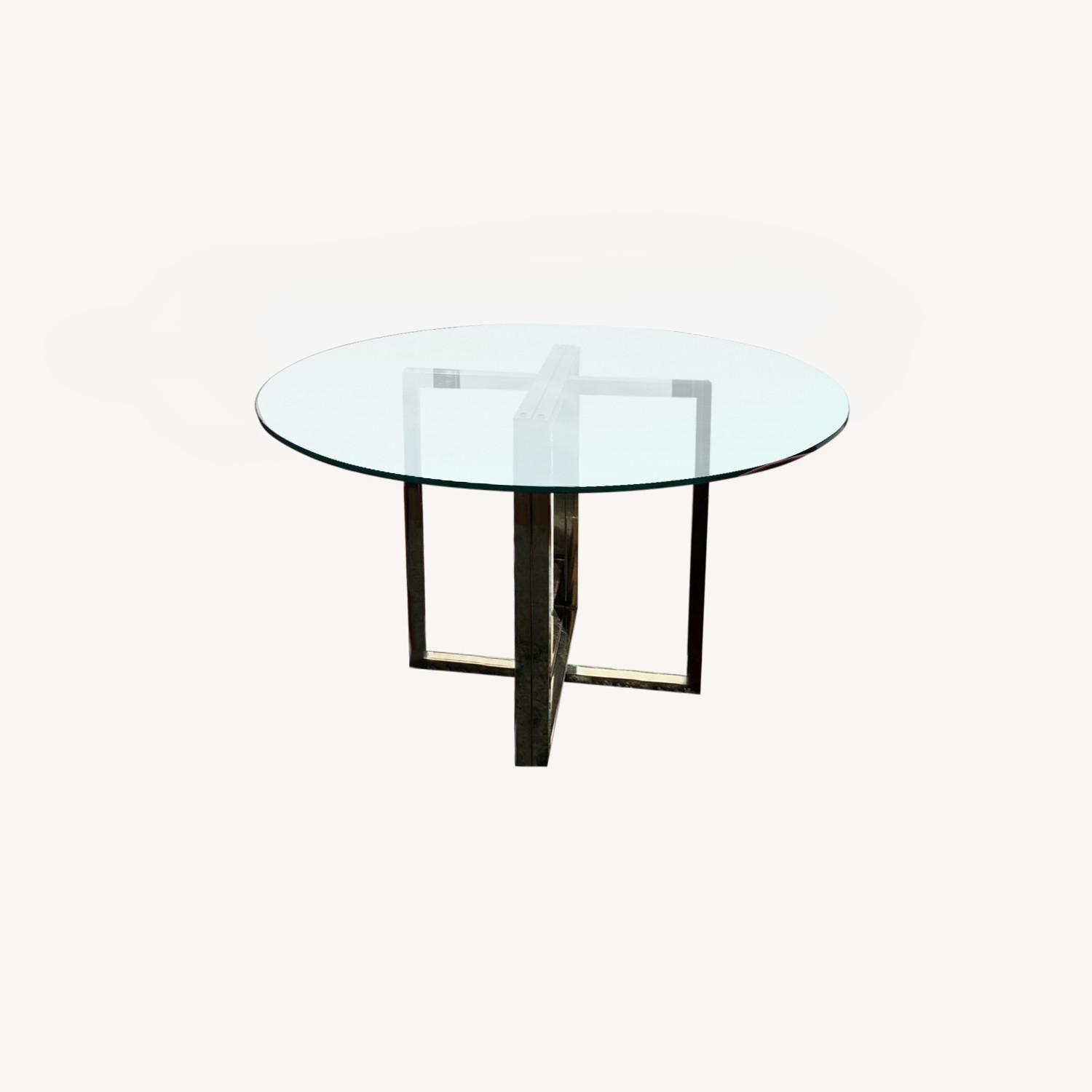 CB2 Silverado Chrome Round Table - AptDeco
