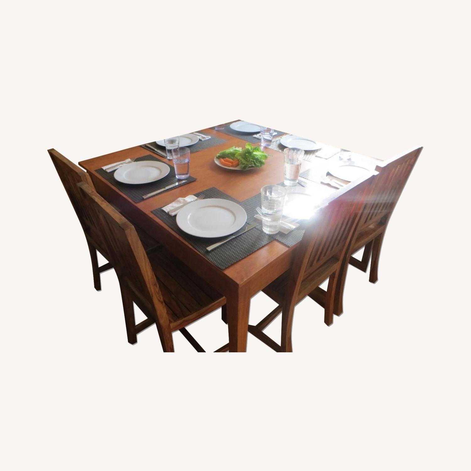 Mission-Style Square Dining/Breakfast Table - AptDeco
