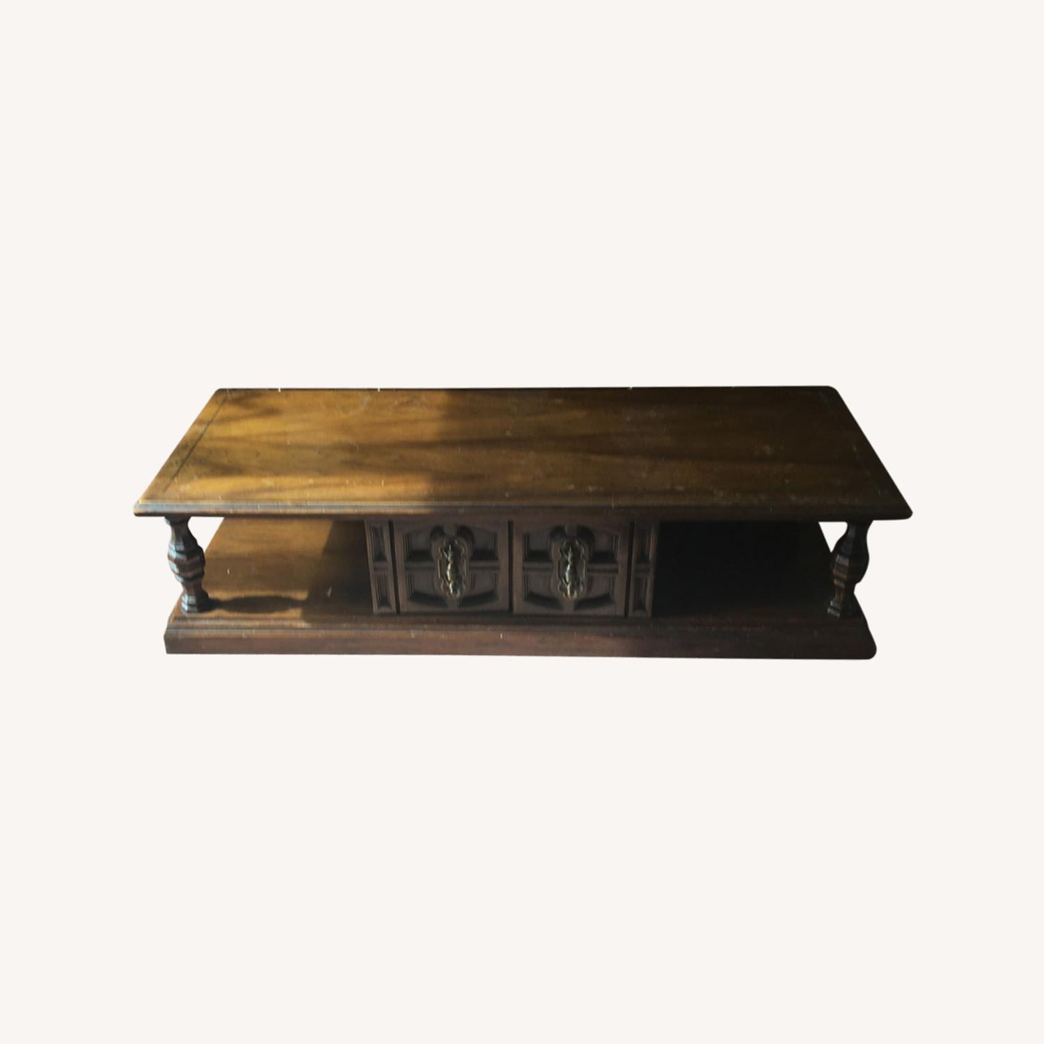 Traditional Wood Coffee Table - AptDeco