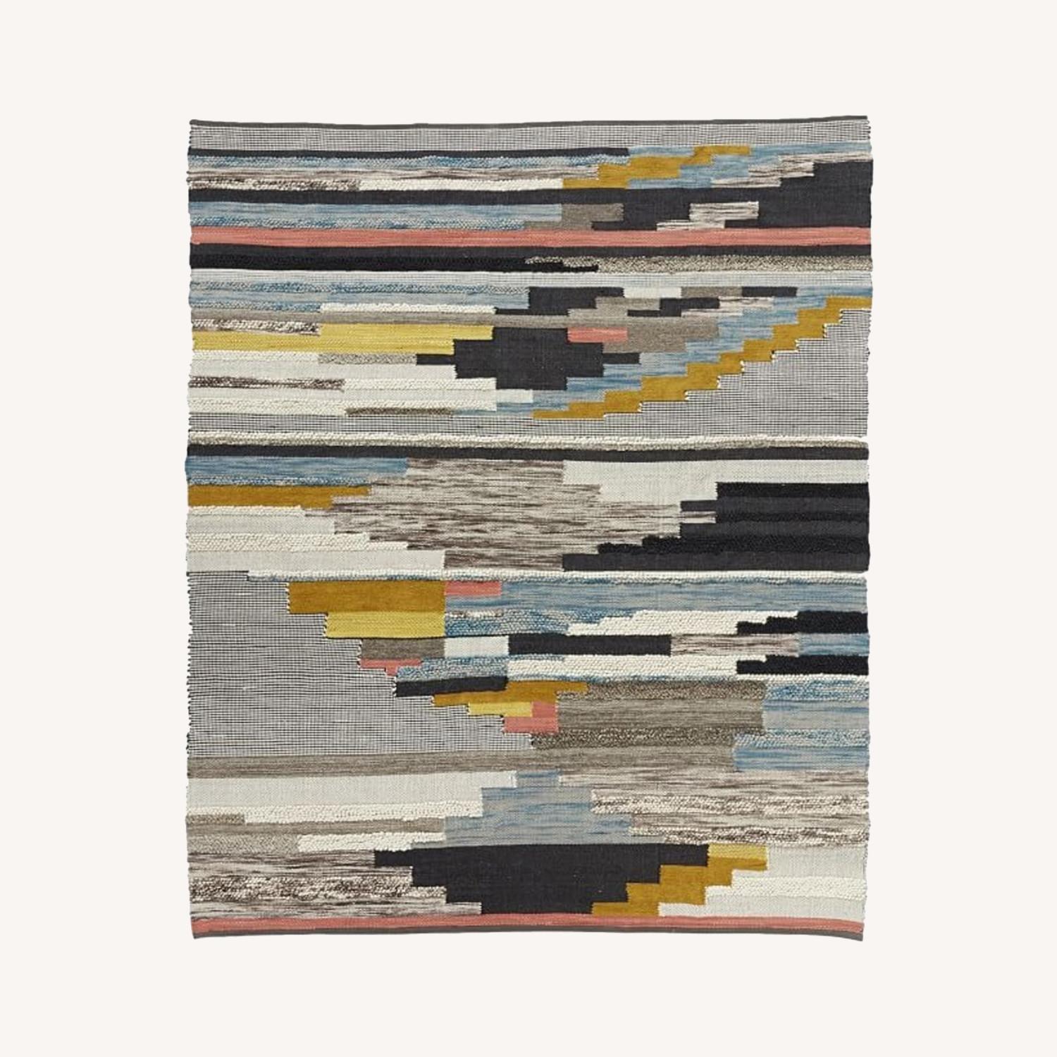 West Elm Multi Pixel Woven Wool Rug - AptDeco