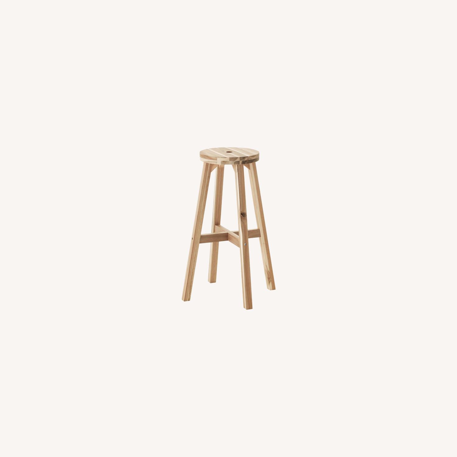 IKEA Acacia Stools (set of 2) - AptDeco