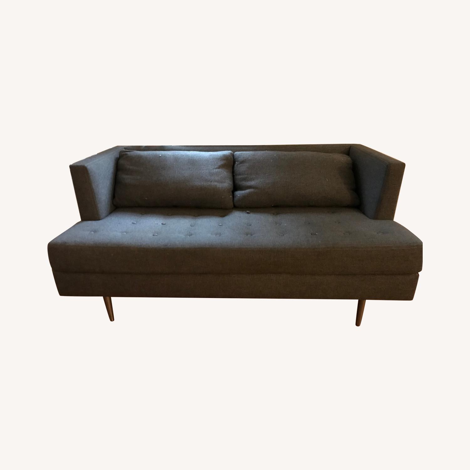Modernica Mid Century Modern Grey Tweed Couch - AptDeco