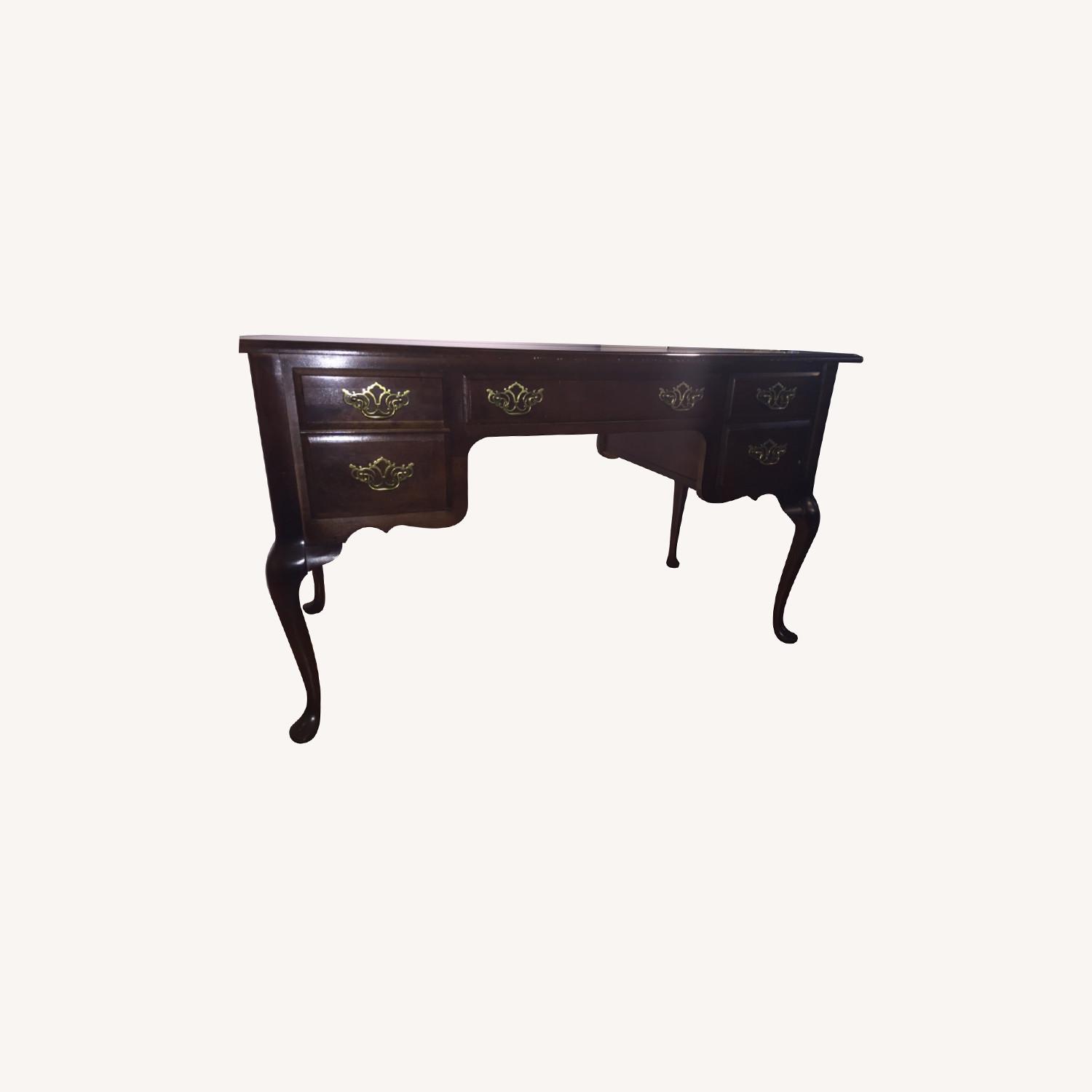Cherry Wood Antique Desk - AptDeco