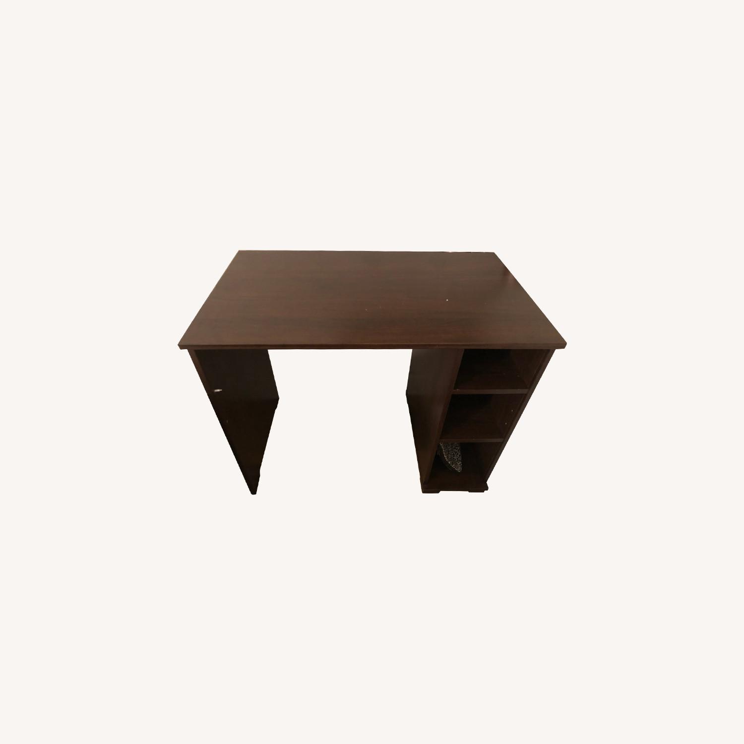 Cherry Dark Wood Desk - AptDeco