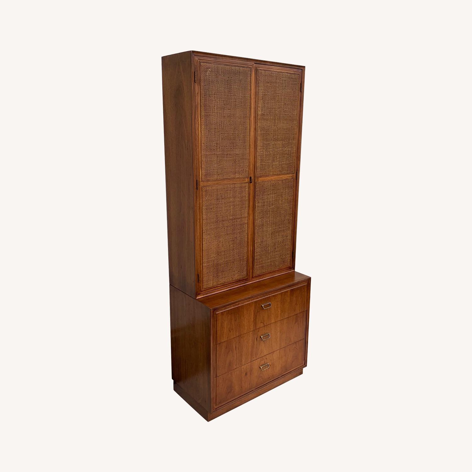 Mid-Century Cane Front Cabinet by Founders - AptDeco