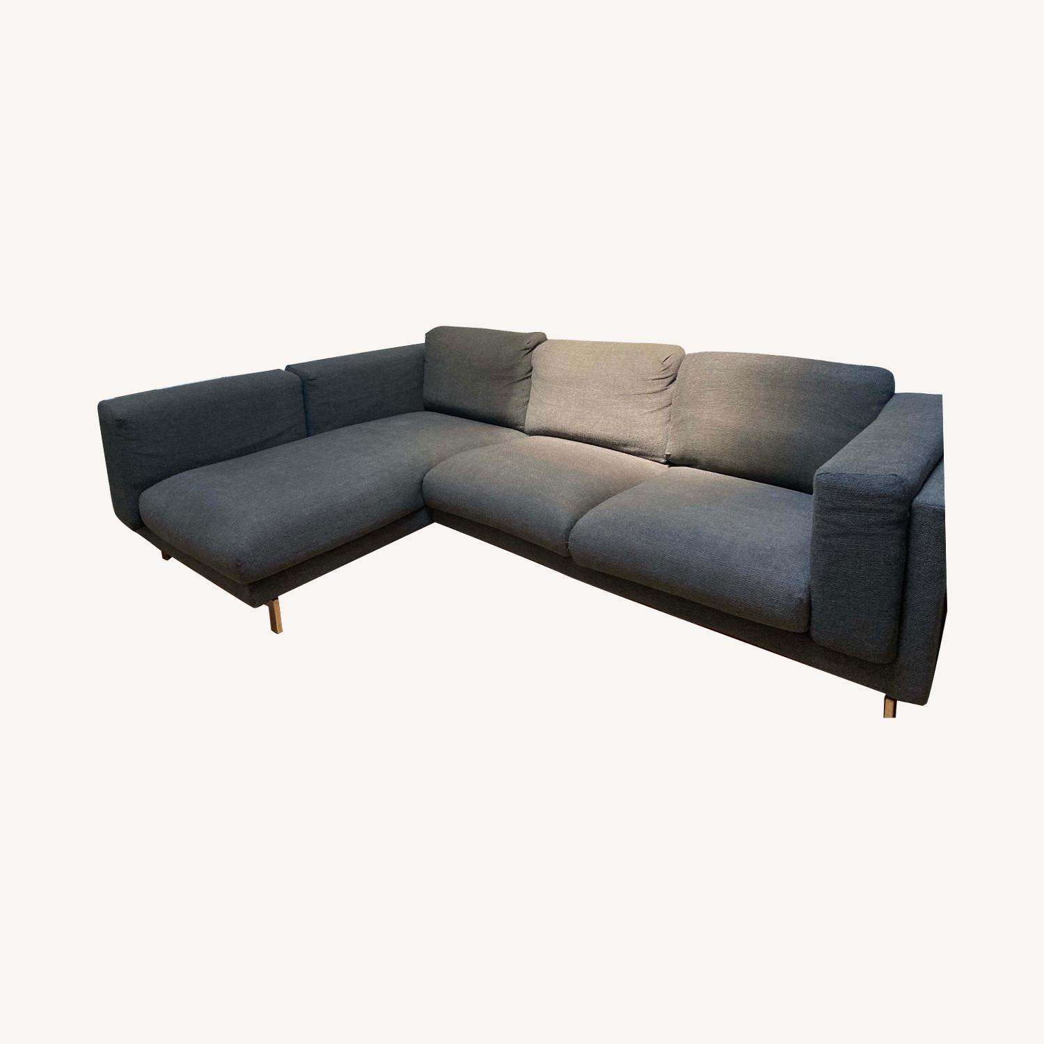 IKEA 3 Seater L-shaped Gray Sofa - AptDeco
