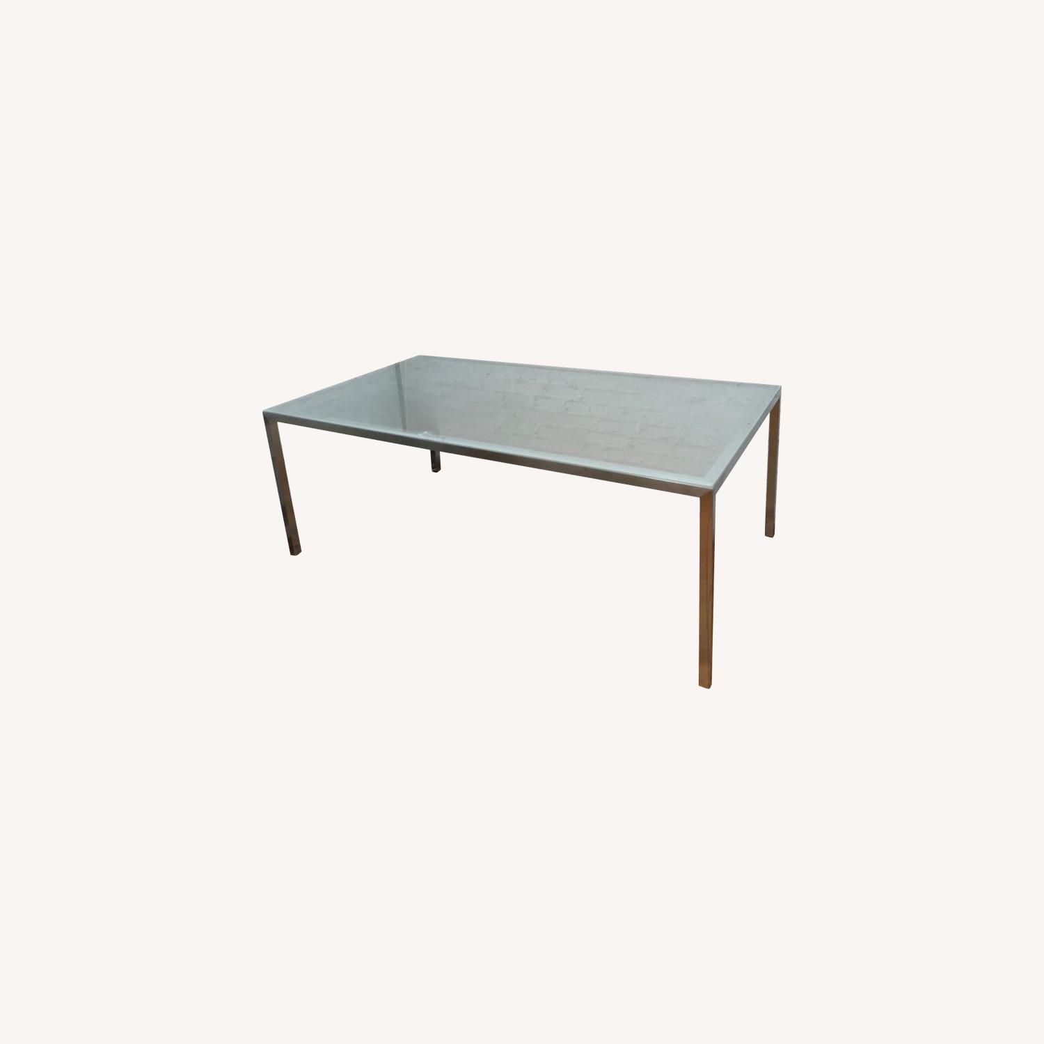 Room & Board Large Glass Table - AptDeco
