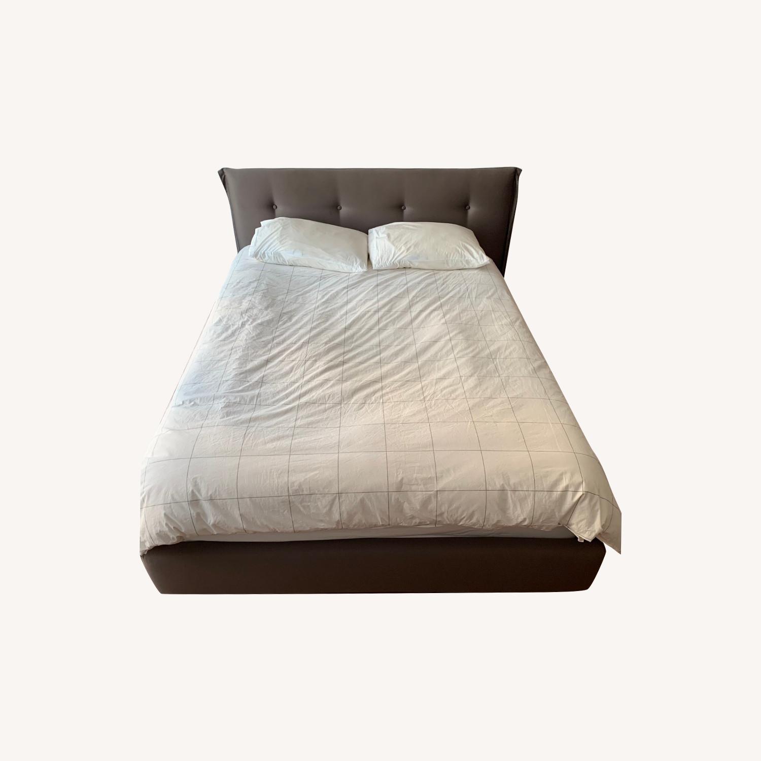 Structube Light Brown Queen Bedframe - AptDeco