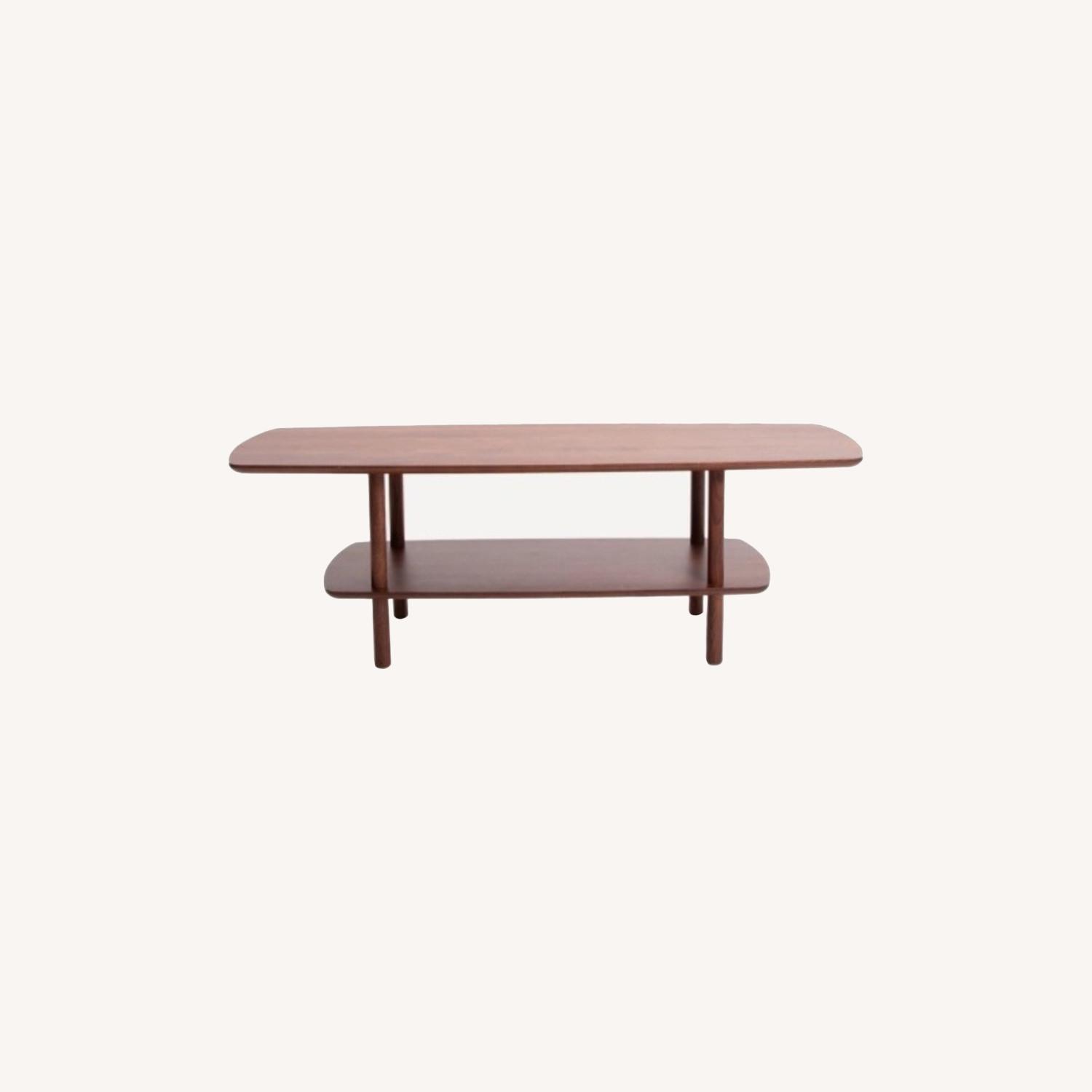 Burrow Serif Coffee Table Walnut - AptDeco
