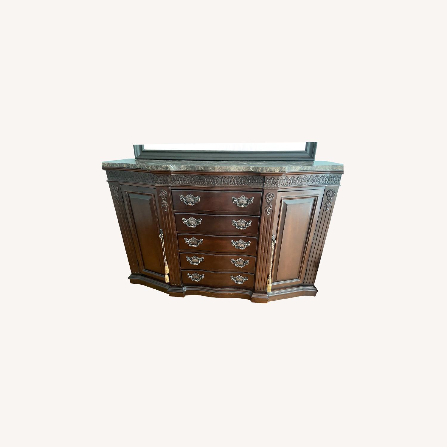 Bernhardt Embassy Row Marble Top Credenza - AptDeco