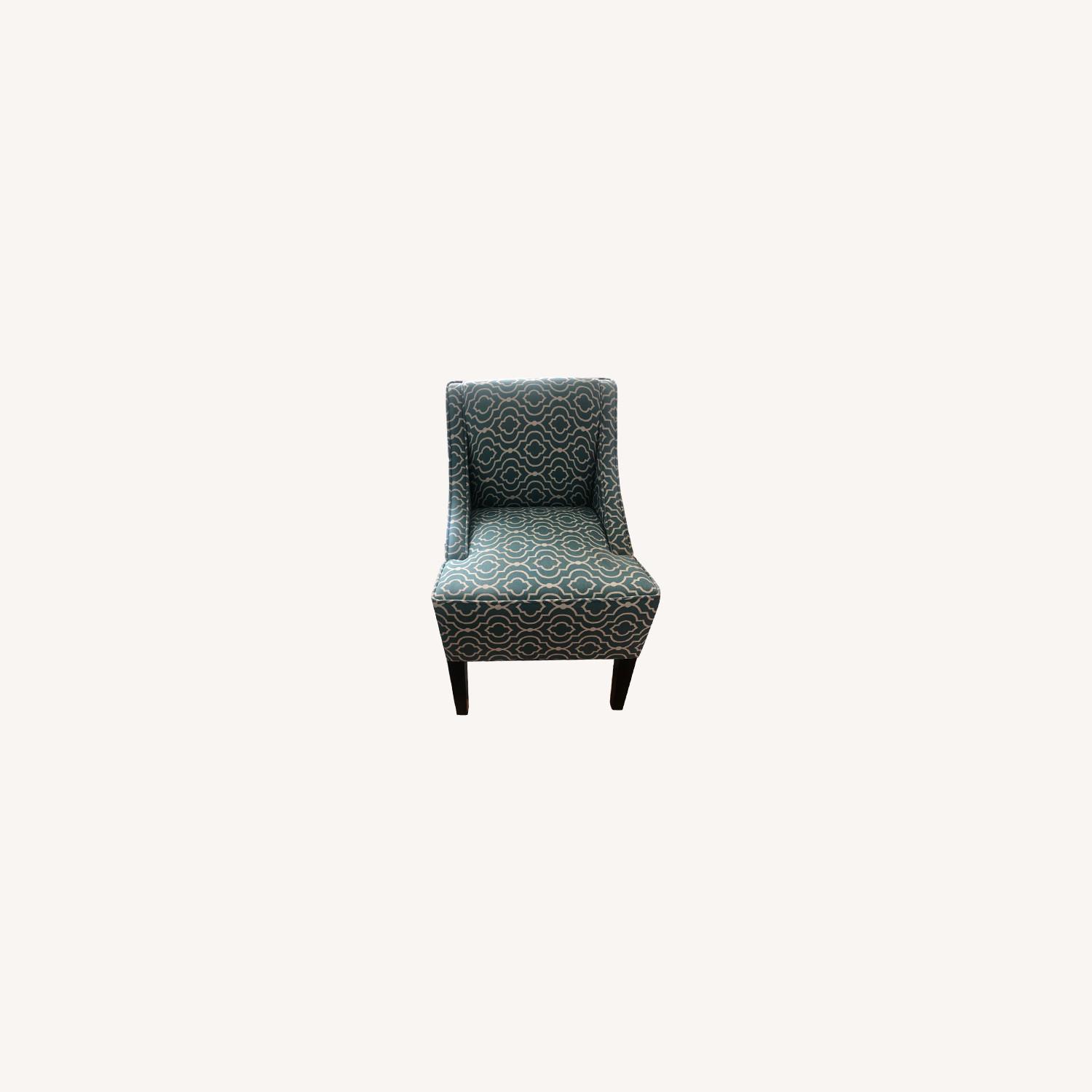 Wayfair Accent Chairs with Blue Pattern - AptDeco