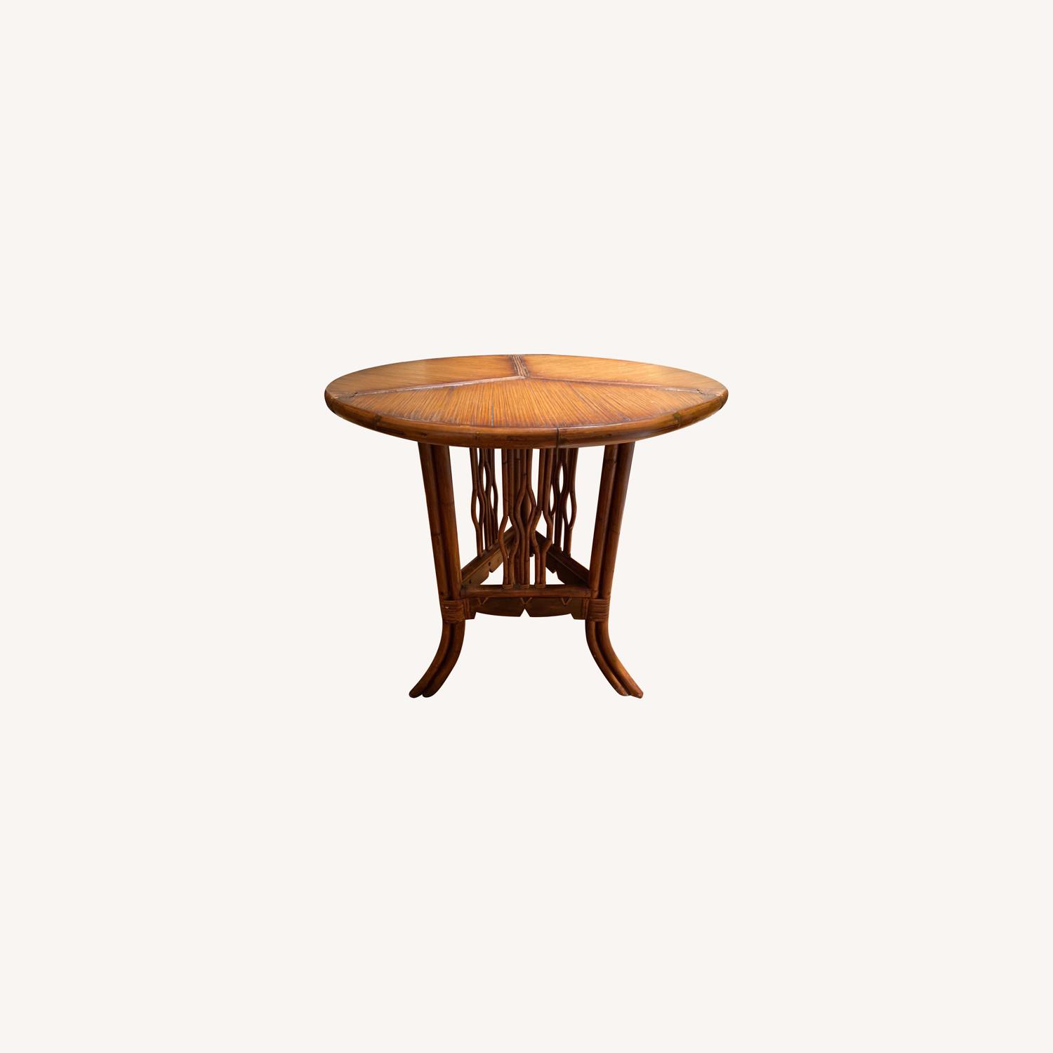 Palecek Rattan Round Side Table - AptDeco