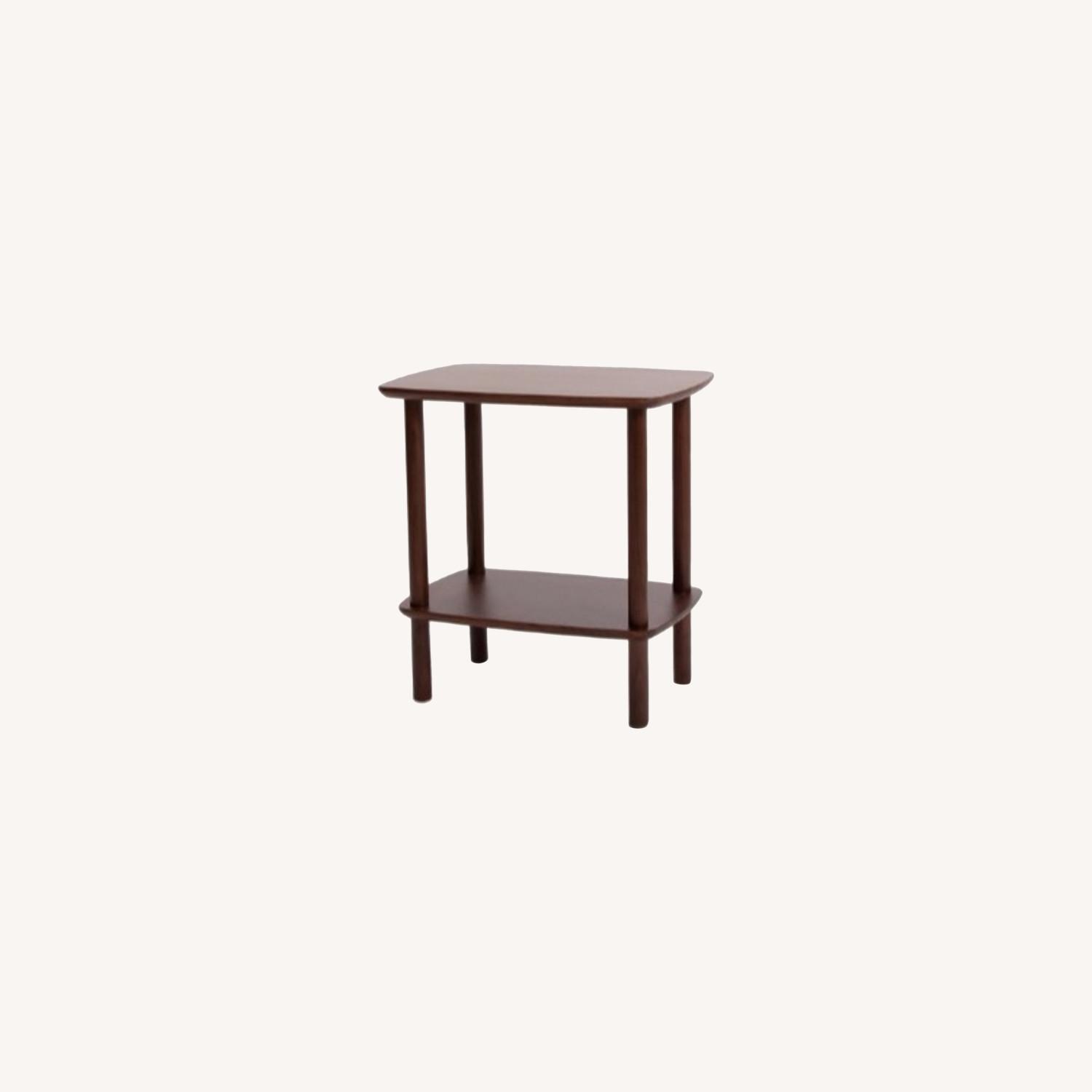 Burrow Serif Side Table Walnut - AptDeco