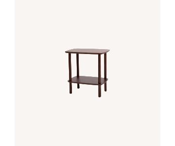 Burrow Serif Side Table Walnut - AptDeco