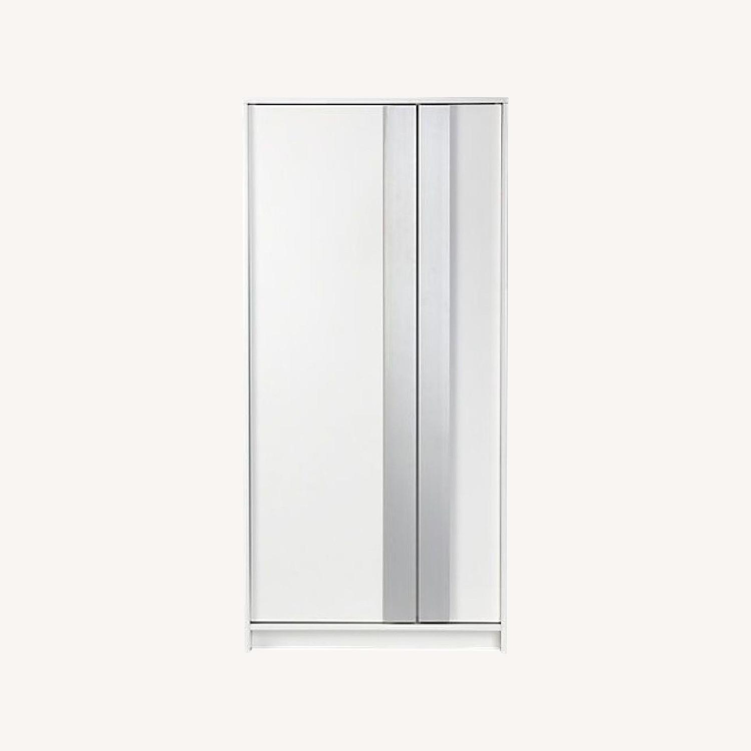 CB2 Modern White Wardrobe - AptDeco