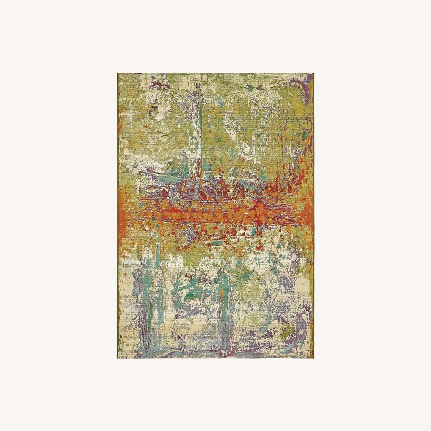 Wade Logan Barone indoor/outdoor Abstract Area Rug - AptDeco