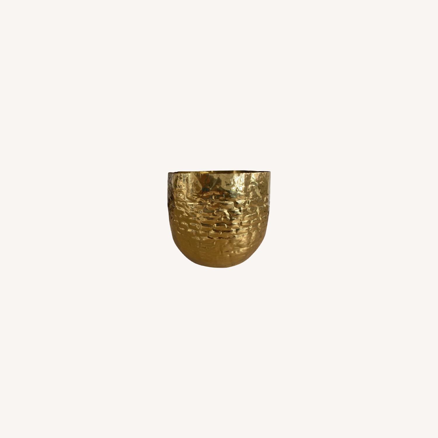CB2 Liquid Large Brass Basket - AptDeco