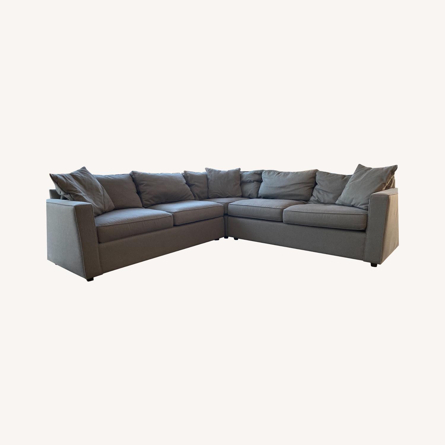 Room & Board Dark Grey Sectional Sofa - AptDeco