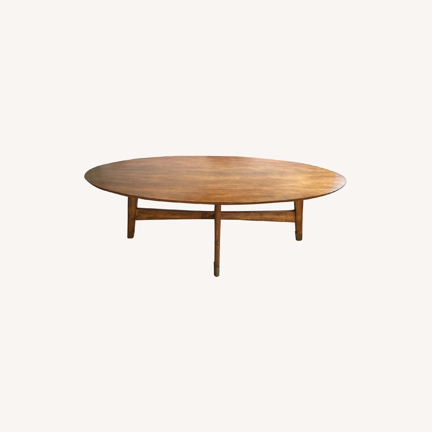 Midcentury Modern Style Oval Coffee Table - AptDeco