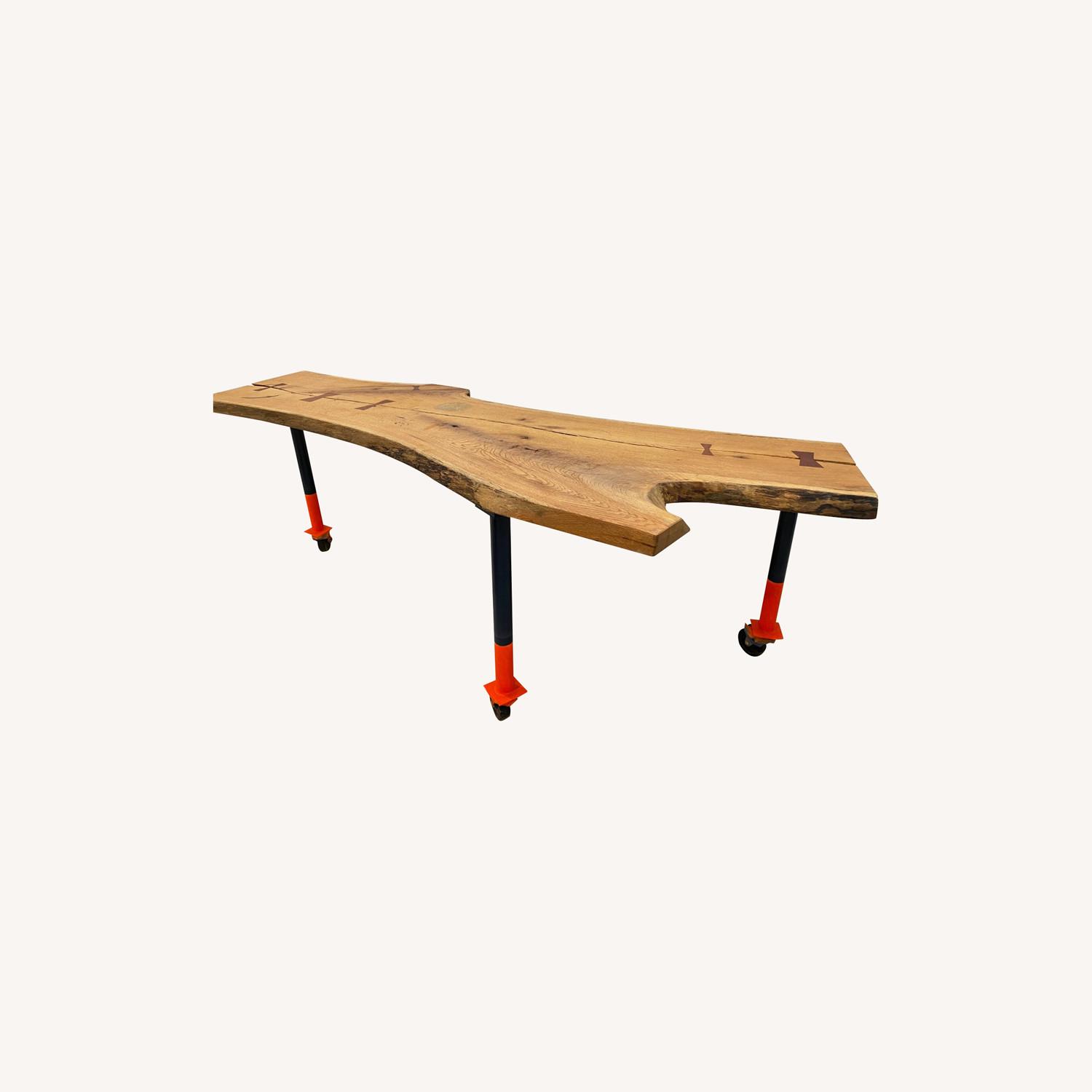 Custom Wood Top Table - AptDeco