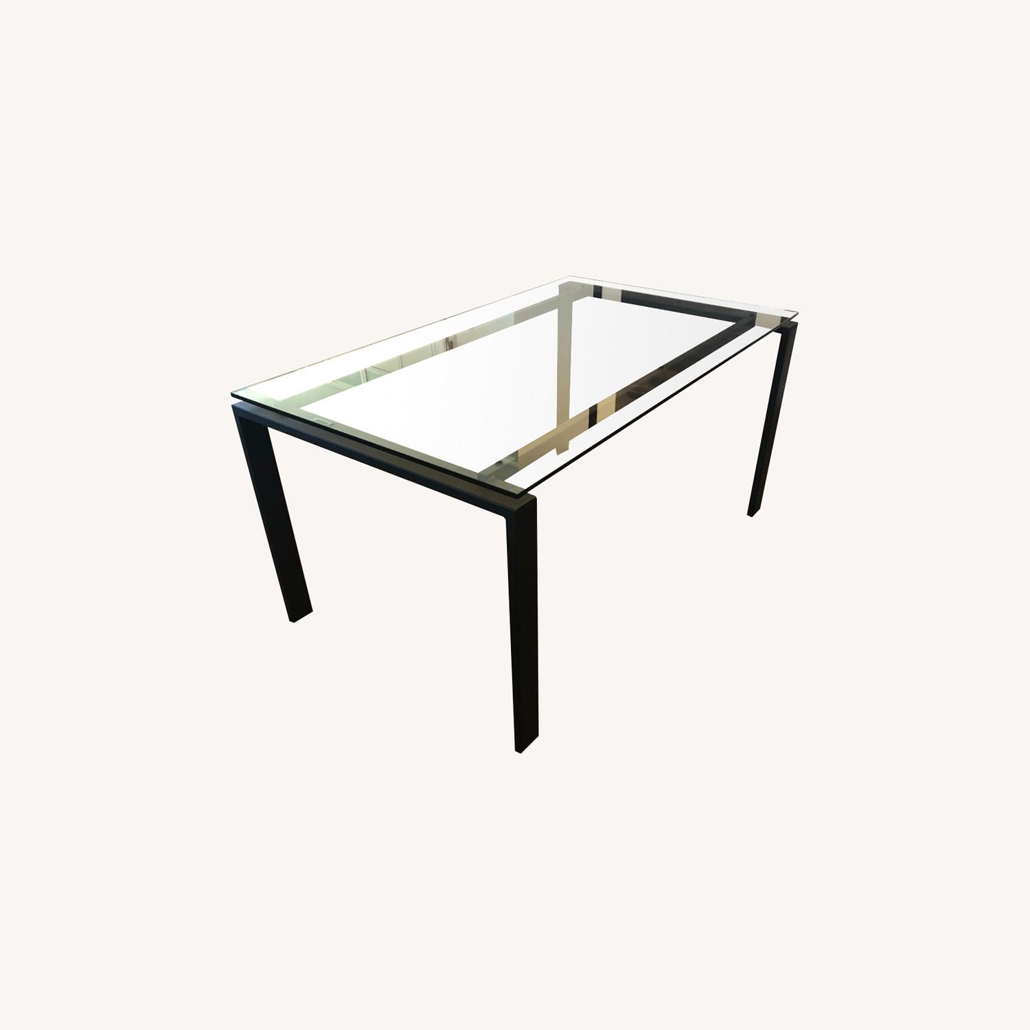 Room & Board Dining Rand Glass Top Dining Table - AptDeco
