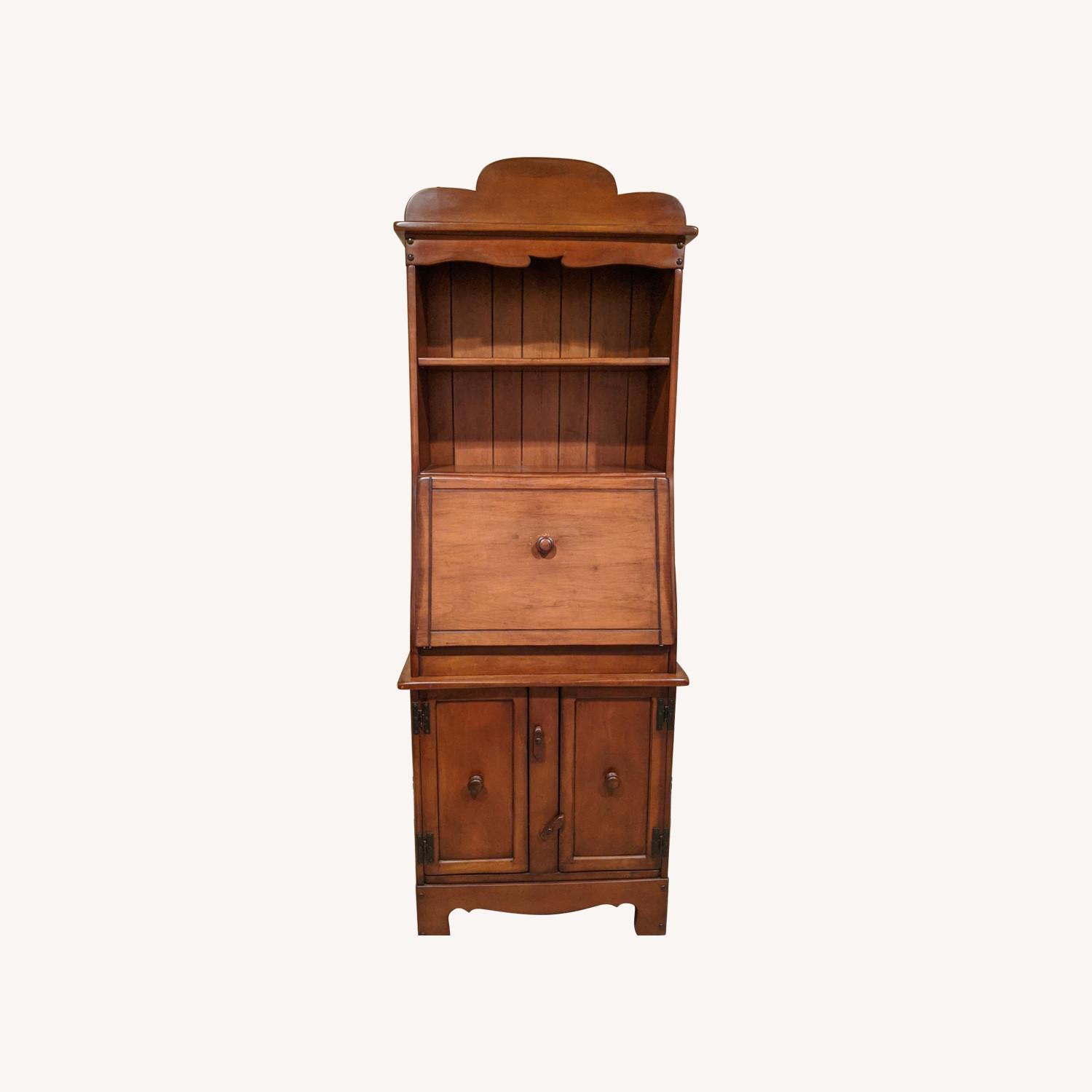 Country Style Solid Wood Secretary Desk - AptDeco