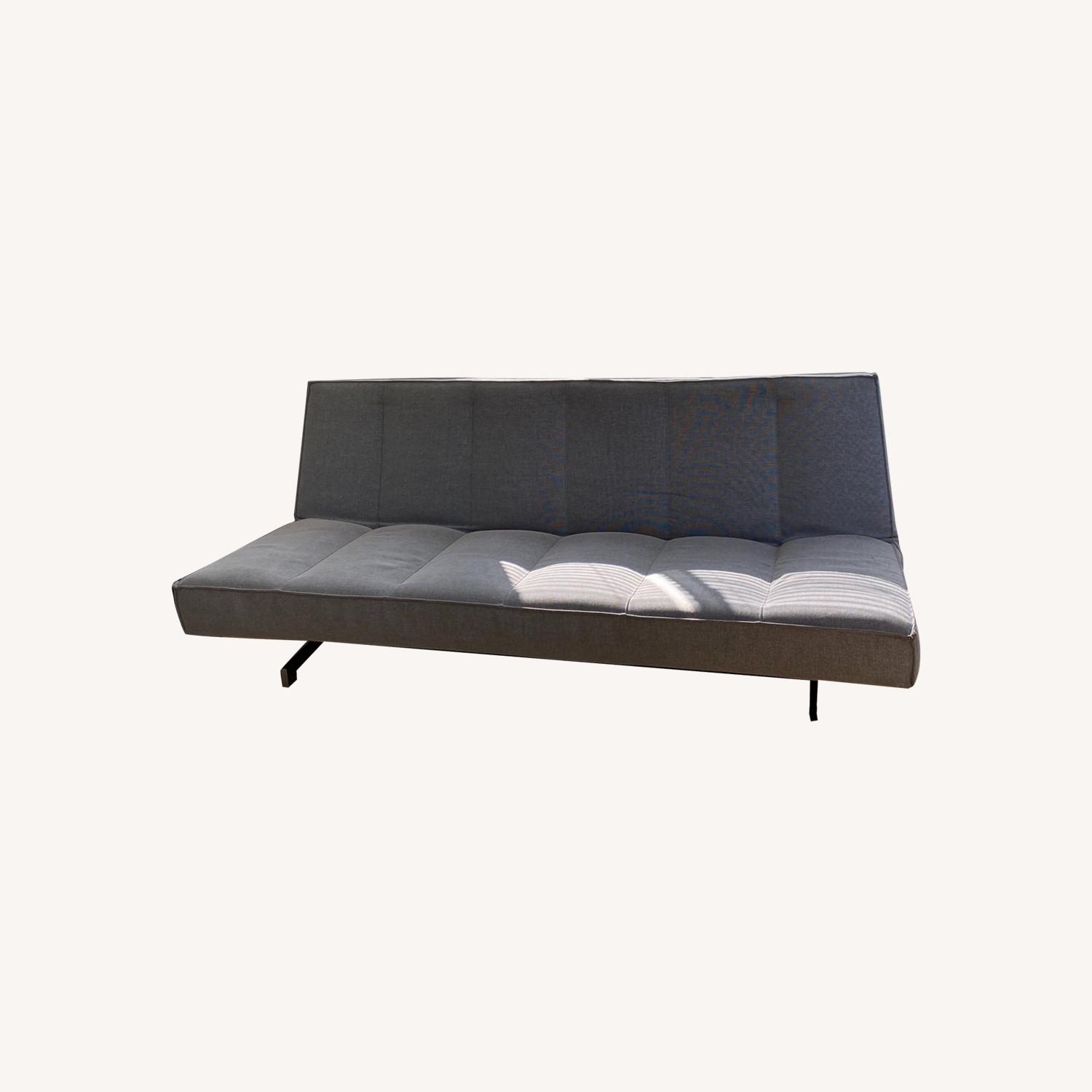 CB2 Flex Microgrid Grey Sleeper Sofa - AptDeco