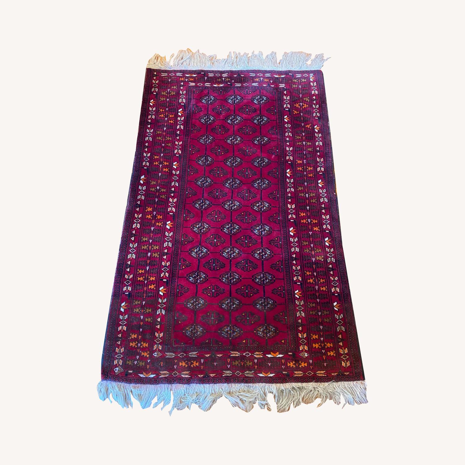 Vintage Afghani Rug sewn during Soviet-Afghan War - AptDeco