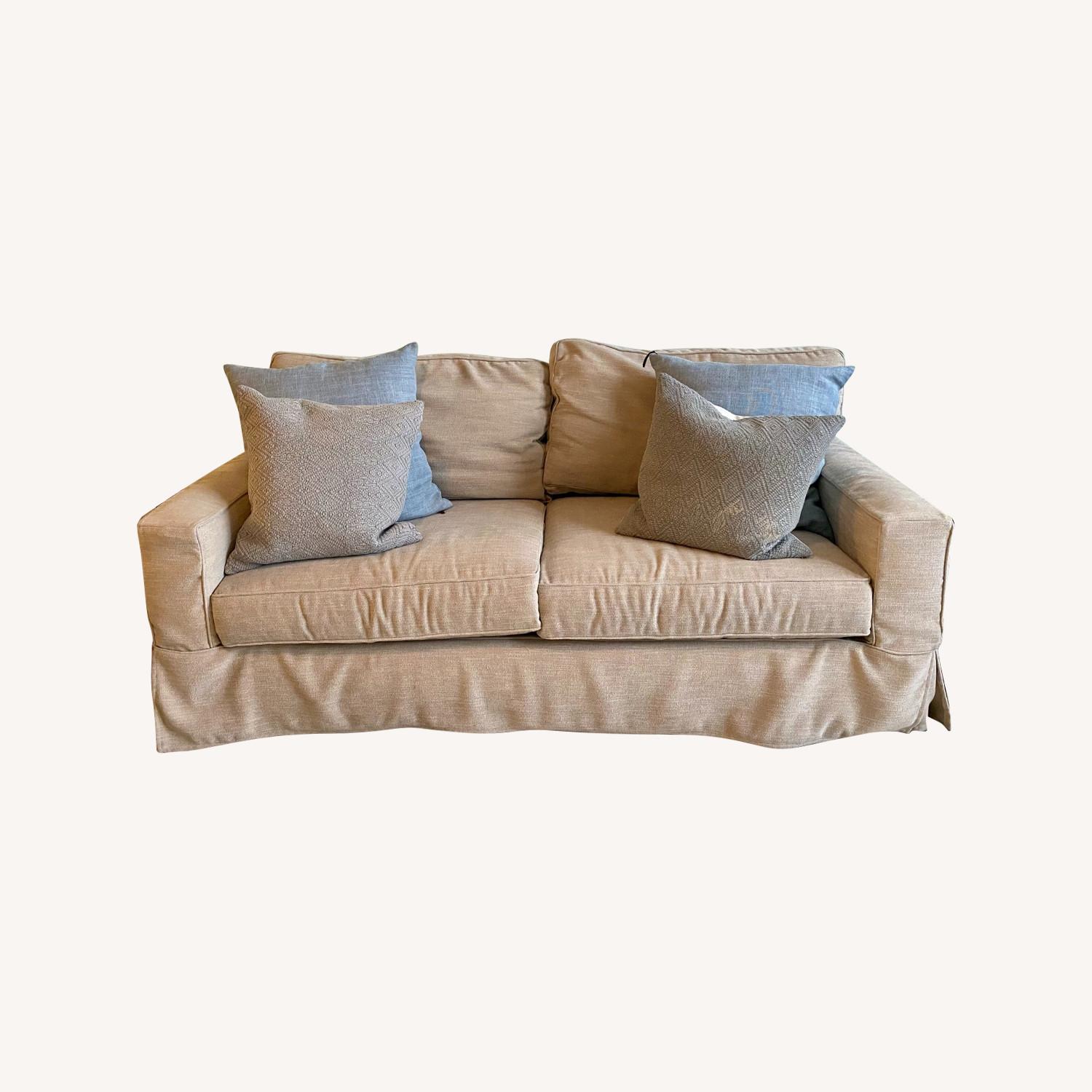 Pottery Barn Memory Foam Sofa in Desert - AptDeco