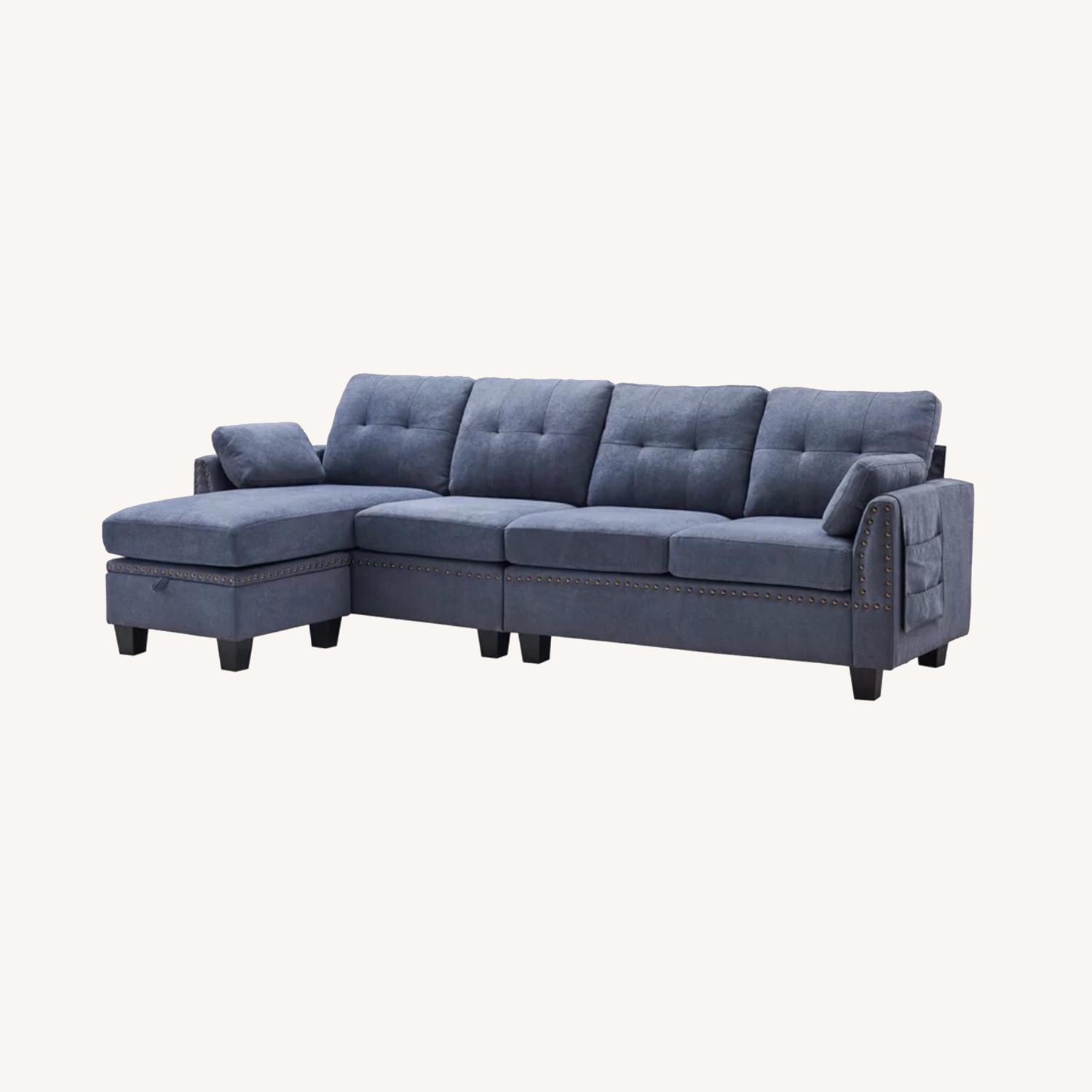 Wayfair Sectional- Blue/Jean color - AptDeco