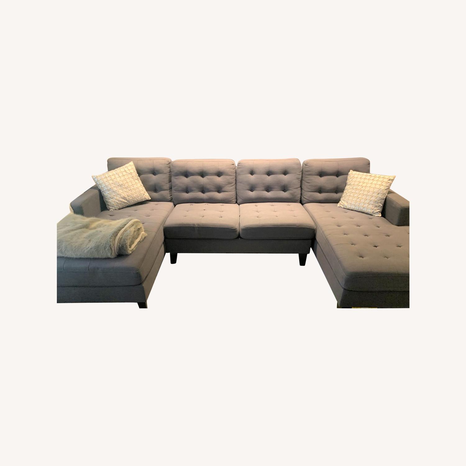 Pier 1 Imports Sectional Couch - AptDeco