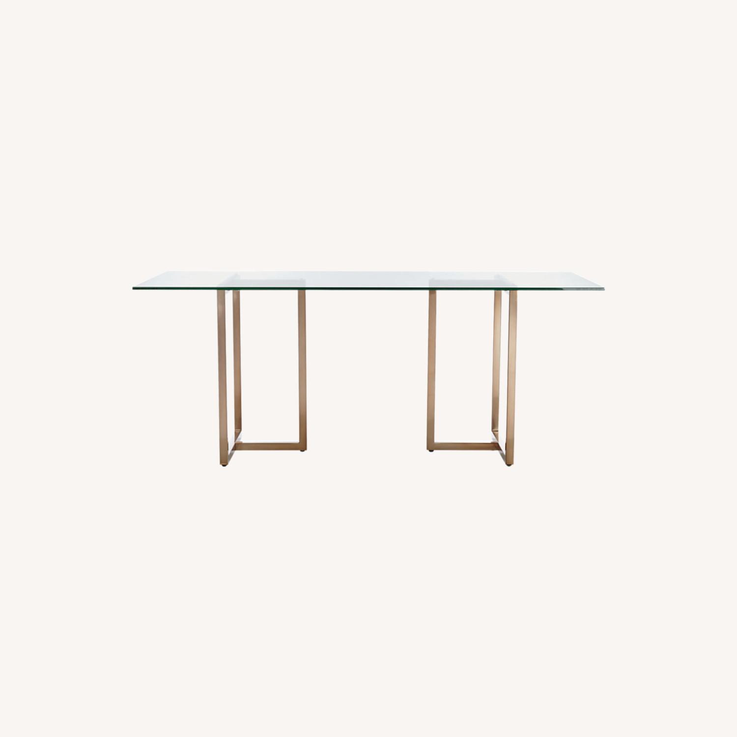 CB2 Silverado Brass Dining Table - AptDeco