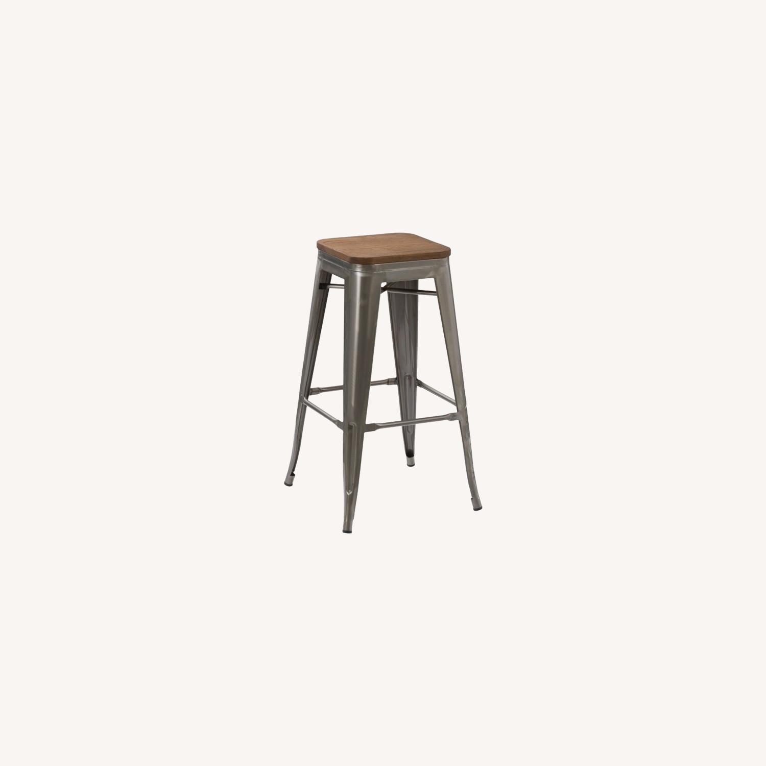 Wayfair 30" Metal / Wood Industrial Bar Stool - AptDeco