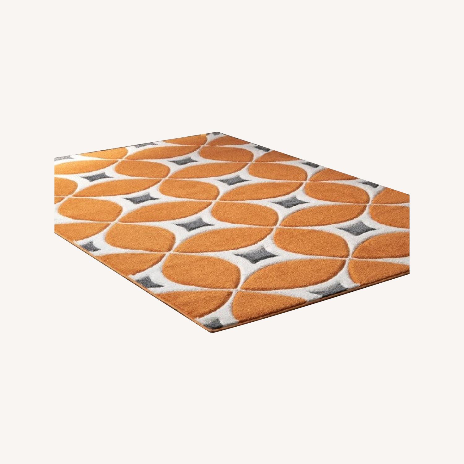 Rugs USA Deep Orange Mod Trellis Area Rug - AptDeco