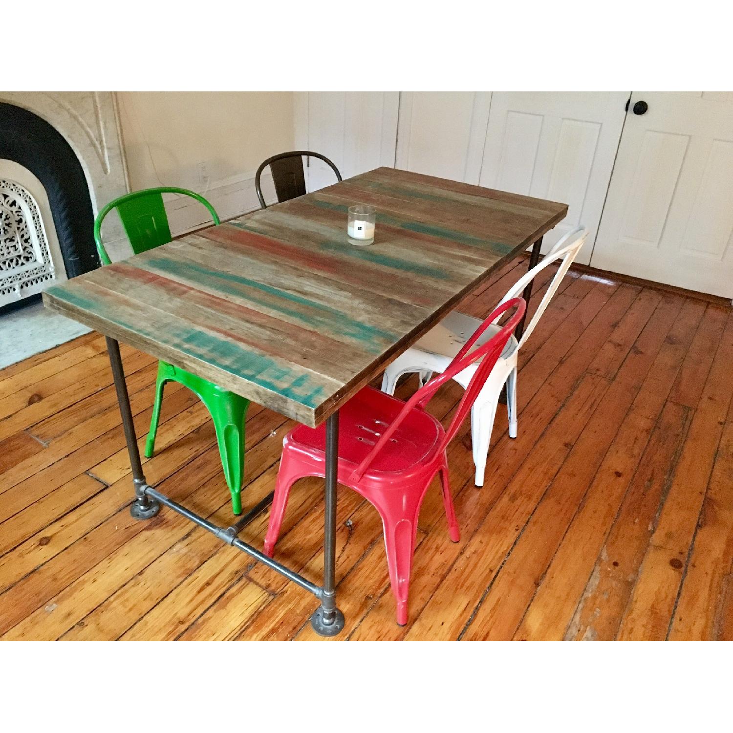 Tolix Replica Metal Dining Chairs - AptDeco