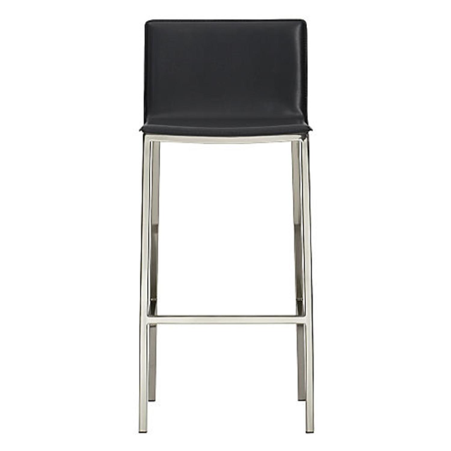 CB2 Phoenix Carbon Grey Bar Stools - AptDeco