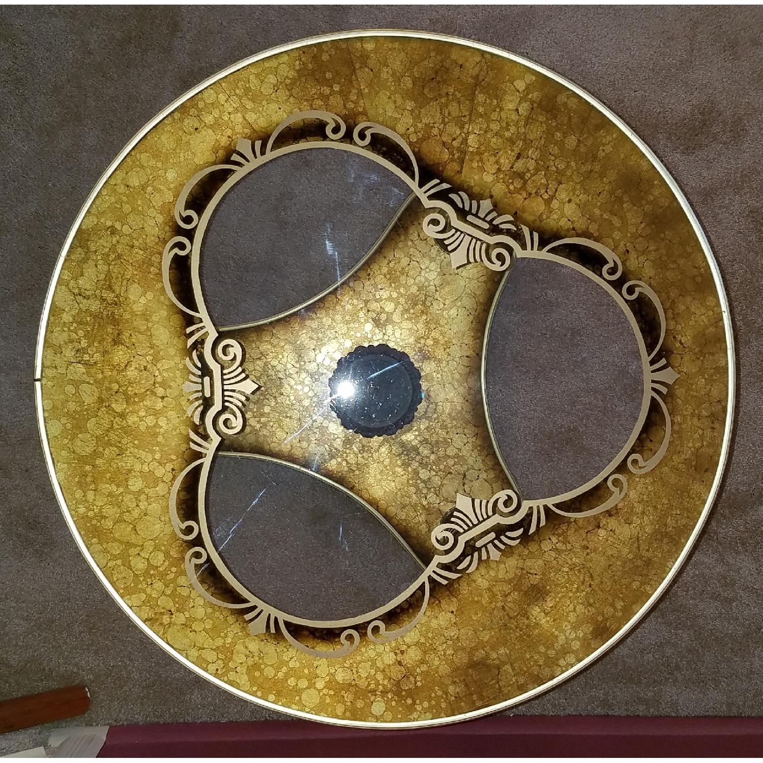 Round Gold Leaf Tables - AptDeco