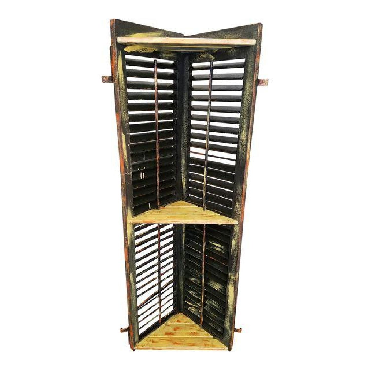 Repurposed Shutter Corner Shelf - AptDeco