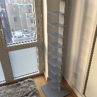 CB2 Array Aluminum Bookcase AptDeco